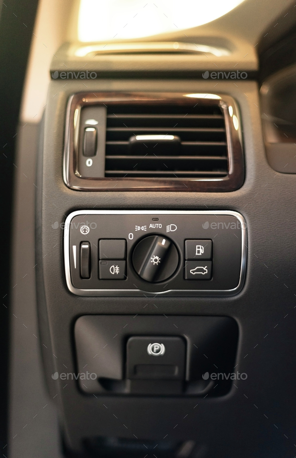 Modern car headlight controls. Stock Photo by gargantiopa | PhotoDune
