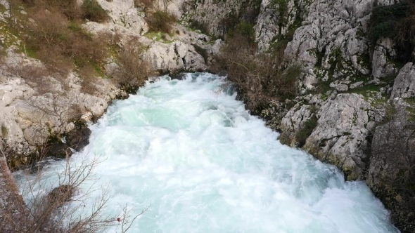 a Fast-moving Stream Of The Mountain River, Stock Footage | VideoHive