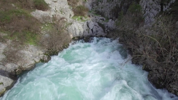 A Fast-moving Stream Of The Mountain River, Stock Footage | VideoHive