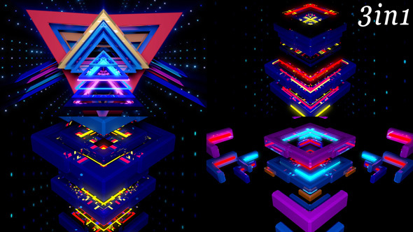 Glow Flow - VJ Loop Pack 3in1, Motion Graphics | VideoHive