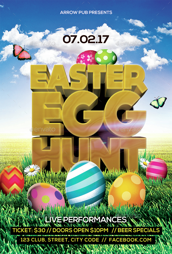 Easter Flyer Bundle V2, Print Templates | GraphicRiver