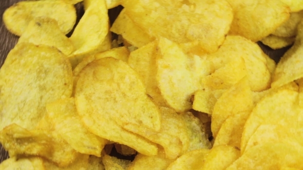 Potato Chips Rotating, Stock Footage | VideoHive