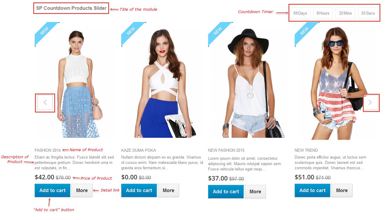 SP Countdown Product Slider - Responsive Prestashop Module by skyoftech