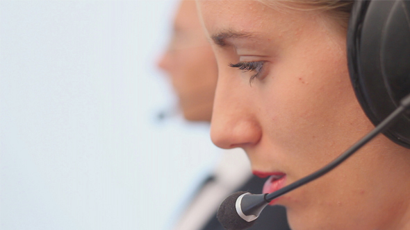 Operators Call Center Answering Customer Calls, Stock Footage | VideoHive