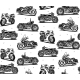 Retro Motorcycles Seamless Pattern, Vectors | GraphicRiver