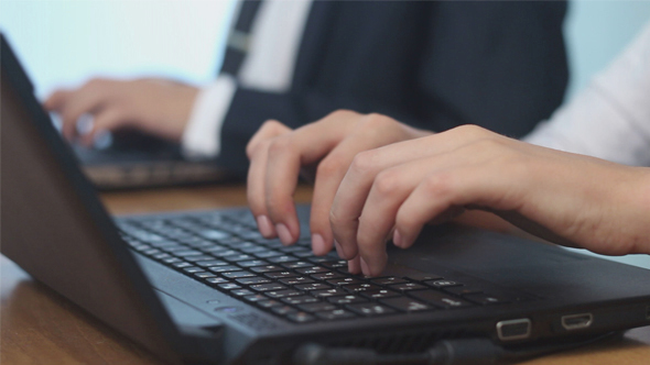 People Typing on a Laptop, Stock Footage | VideoHive