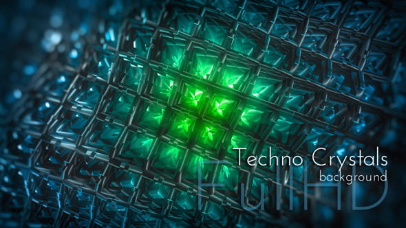 Techno Crystals Background, Motion Graphics | VideoHive