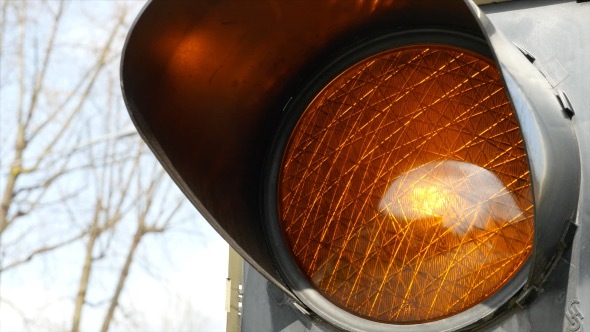 Traffic Light ( Flashing Yellow Lights ), Stock Footage | VideoHive