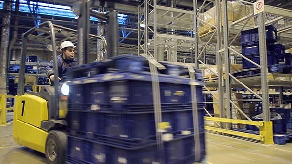 Loader Operator Working in Warehouse, Stock Footage | VideoHive