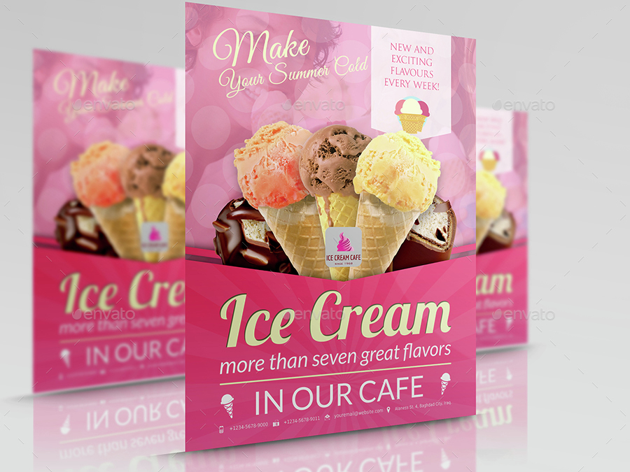 Ice Cream Flyer Template Vol.4, Print Templates | GraphicRiver
