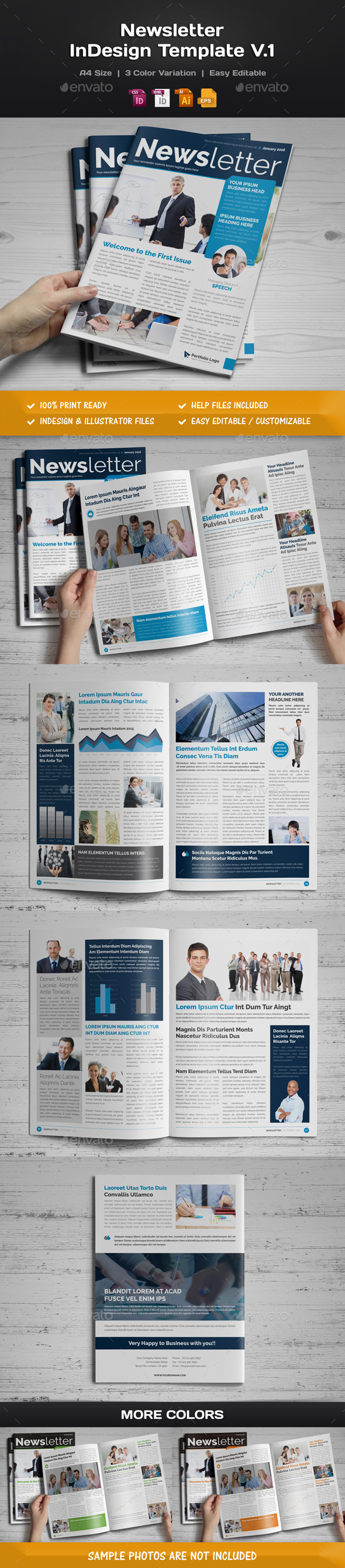 Newsletter Indesign Template v1 by Miyaji75 | GraphicRiver