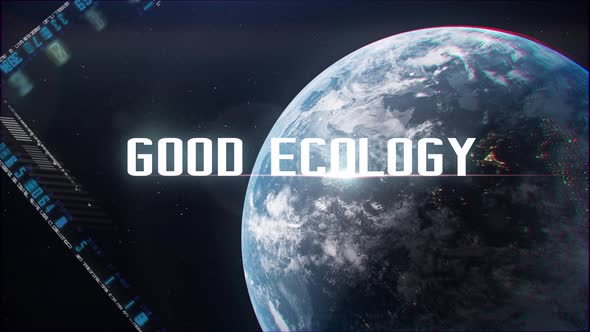 Digital Earth and Good Ecology Text, Motion Graphics | VideoHive