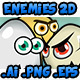 Enemies 2D - Game Character 1, Game Assets | GraphicRiver