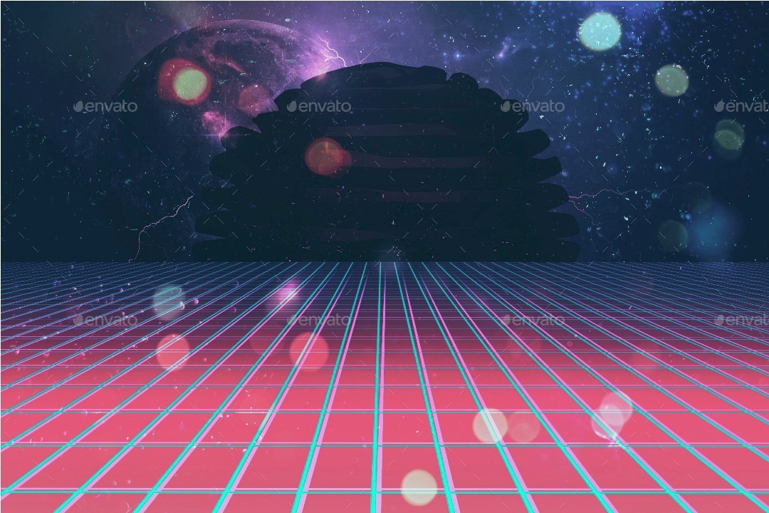 Retrowave Backgrounds Vol.1, Graphics | GraphicRiver