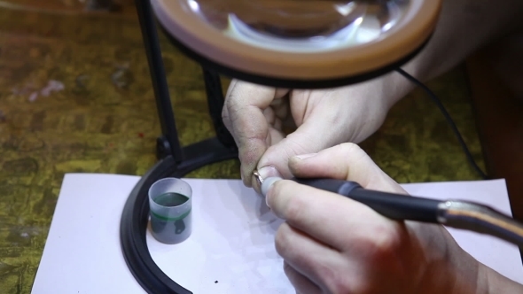 Jeweler Polishing Gold Ring, Stock Footage | VideoHive