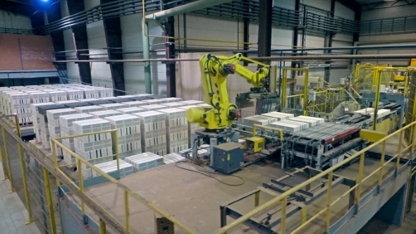 A Factory For Brick Production, Stock Footage | VideoHive
