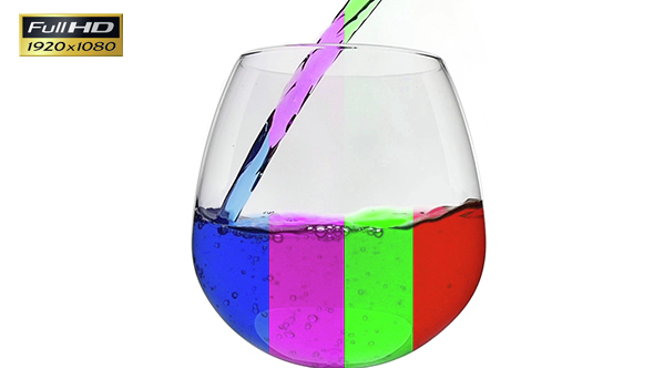 Glass Of colorful Water, Stock Footage | VideoHive