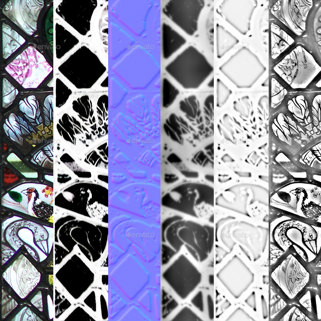 Random Stained Glass Window Seamless Texture by Lucky_Fingers | 3DOcean