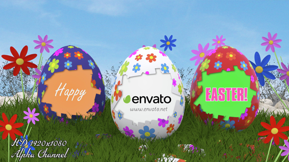 Cracking Easter Eggs Opener, Motion Graphics | VideoHive