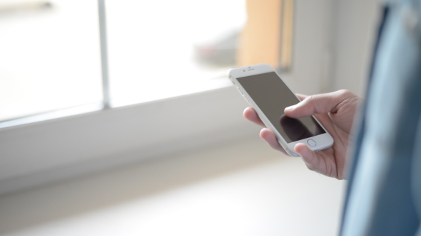 Browsing Online, Using Smartphone with One Hand , Stock Footage | VideoHive