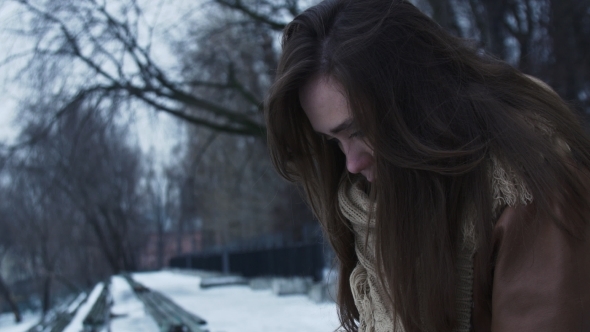 Sad Girl Typing a Message, Stock Footage | VideoHive
