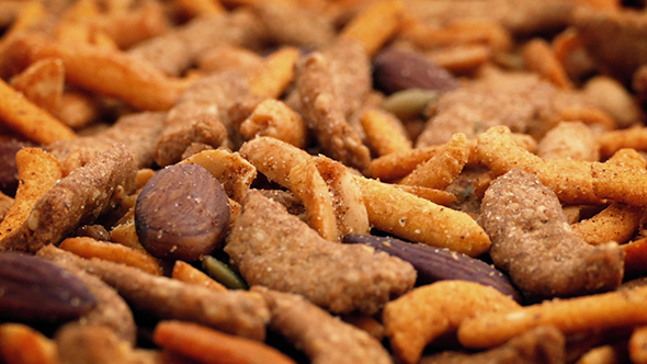 Savory Snack Mixture Rotating, Stock Footage | VideoHive