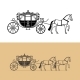 Carriage Silhouette with Horse, Vectors | GraphicRiver