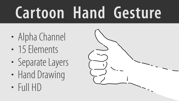 Cartoon Hand Gesture, Motion Graphics | VideoHive