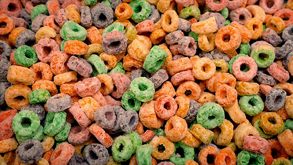 Multicolor Cereal Hoops, Stock Footage | VideoHive