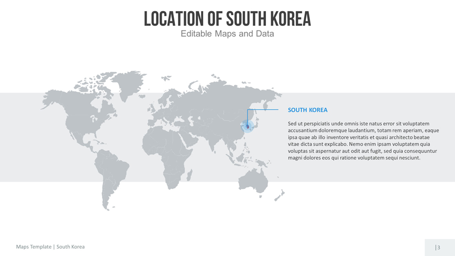 South Korea - Editable Map Presentation, Presentation Templates ...