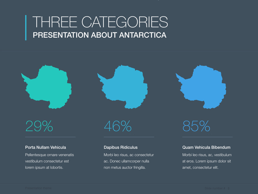 Continents: Antarctica PowerPoint Template, Presentation Templates