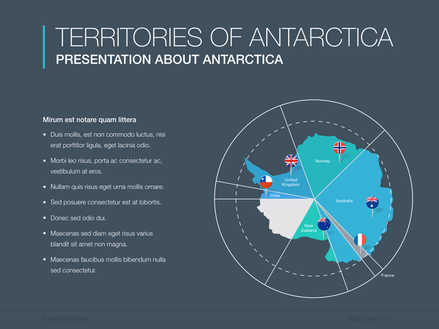 Continents: Antarctica PowerPoint Template, Presentation Templates