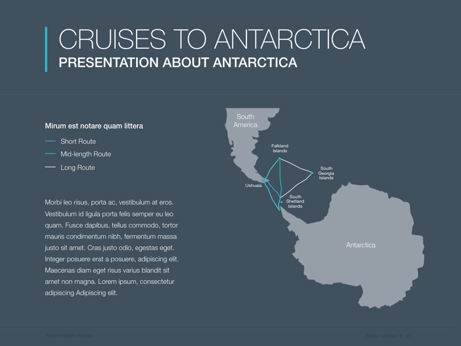 Continents: Antarctica PowerPoint Template, Presentation Templates
