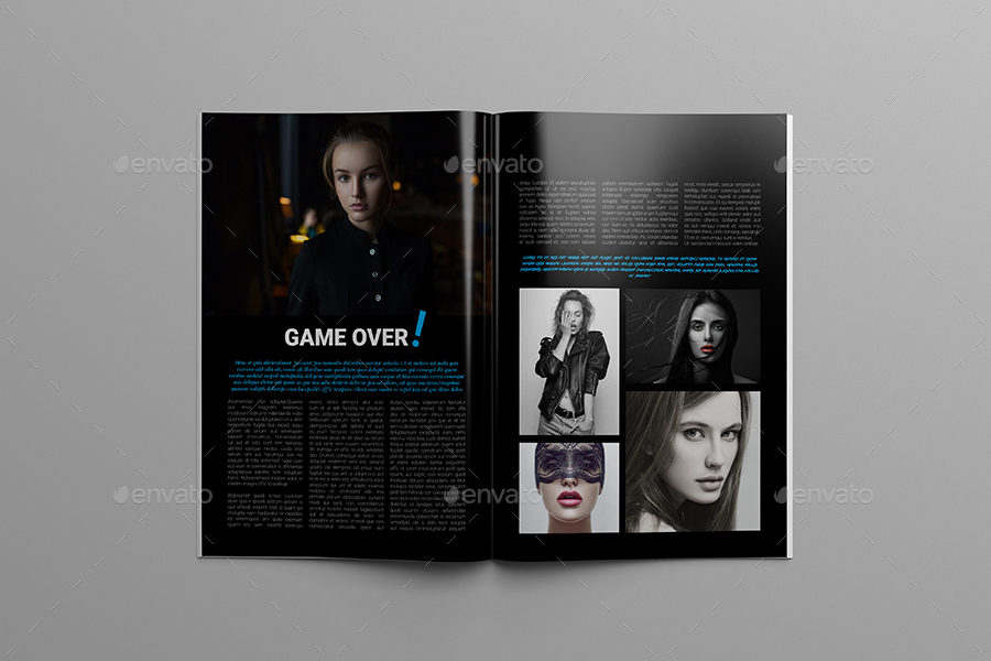 Magazine Line Template 40 Page, Print Templates | GraphicRiver