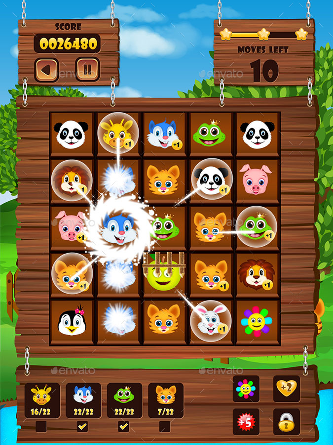 Animal Heroes Game UI Pack, Game Assets | GraphicRiver