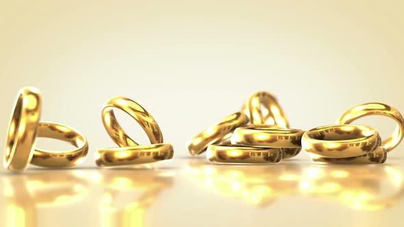 Falling Wedding Rings 2, Motion Graphics | VideoHive