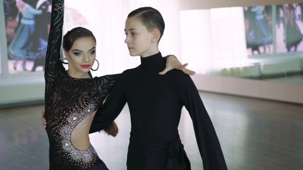 Professional Dancers Dancing In Ballroom, Stock Footage | VideoHive