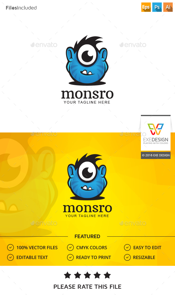 Monster Logo, Logo Templates | GraphicRiver