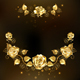 Symmetrical Garland of Gold Roses, Vectors | GraphicRiver
