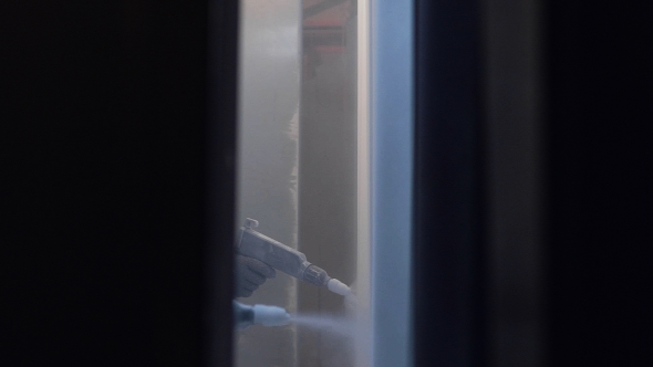 Hand Holding Powder Coating Sprayer, Stock Footage | VideoHive