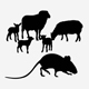 Sheep and Mouse Silhouettes, Vectors | GraphicRiver