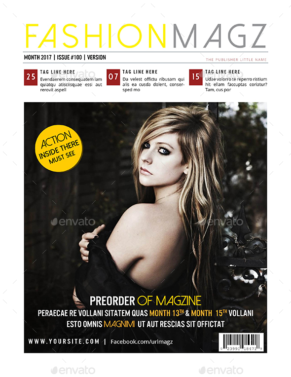 Fashion Magazine, Print Templates | GraphicRiver