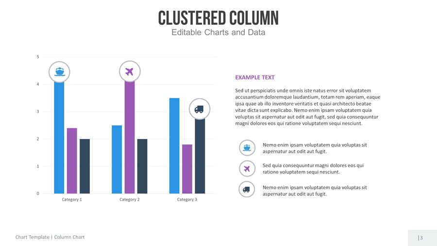 Column Chart - Editable Chart, Presentation Templates | GraphicRiver