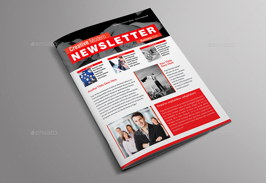 Creative Modern Newsletter (For Business Style), Print Templates ...