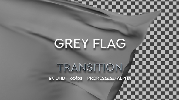 Grey Flag transition | UHD | 60fps, Motion Graphics | VideoHive