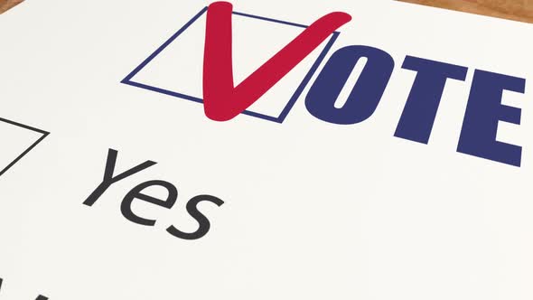 Vote Against By Marks Cross X in Poll, Ballot Voting and Elections ...