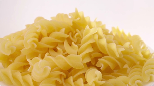 Delicious Italian Fusilli / Spirelli Pasta Rotation, Stock Footage