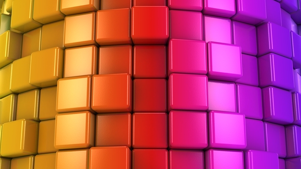Abstract Background of Color Cubes, Motion Graphics | VideoHive