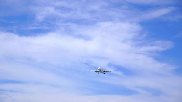 Plane Flying In The Blue Sky, Stock Footage | VideoHive