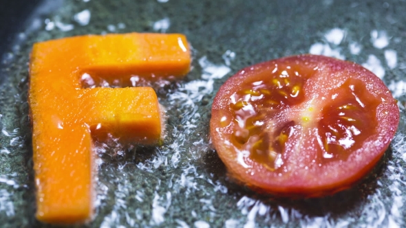 In A Frying Pan In Boiling Oil Fried Food Word, Stock Footage | VideoHive